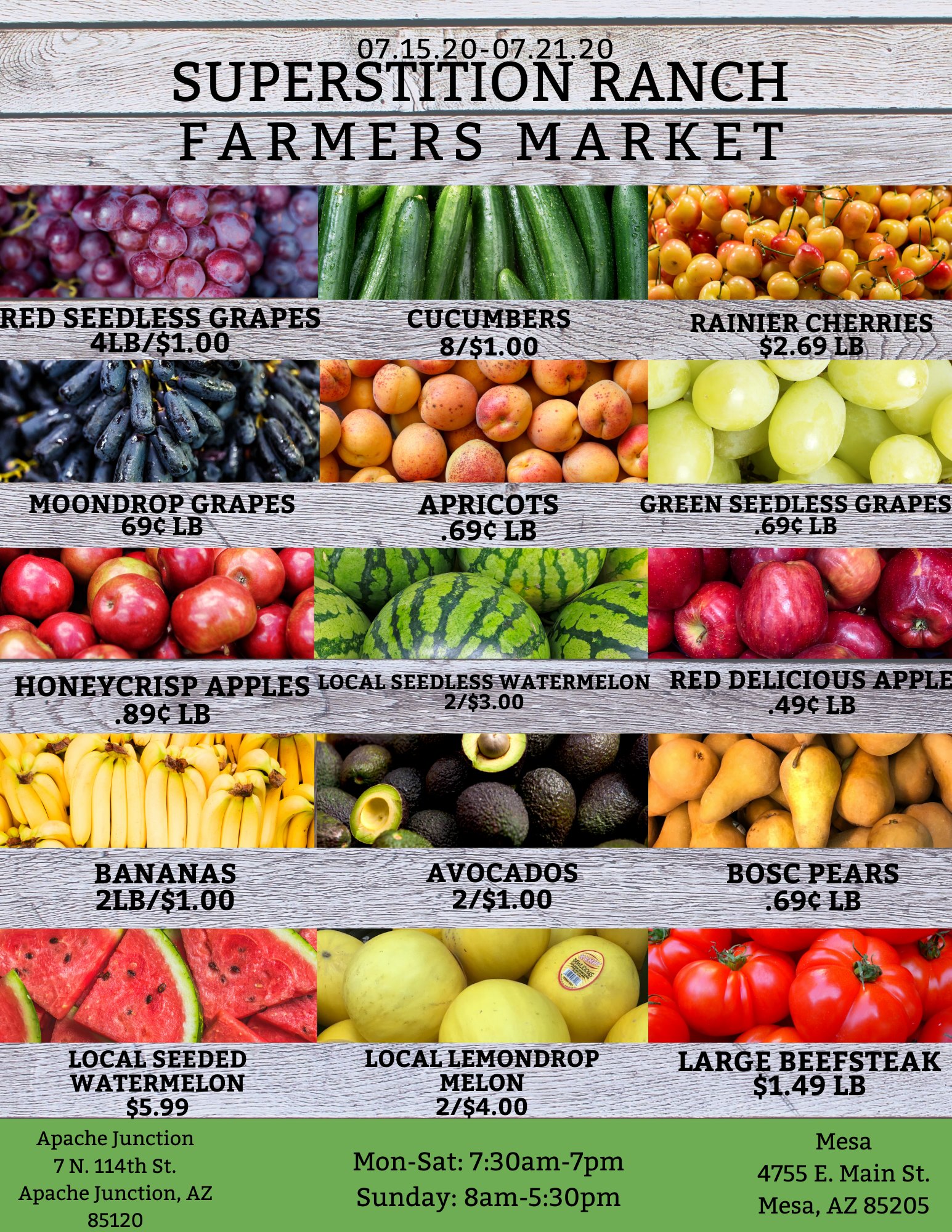 SUPERSTITION RANCH FARMERS MARKET - Apache Junction AZ - Hours ...