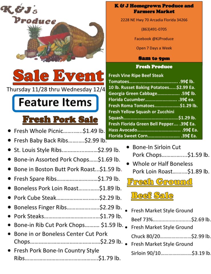 K & J HOMEGROWN PRODUCE - Arcadia FL - Hours, Directions, Reviews ...