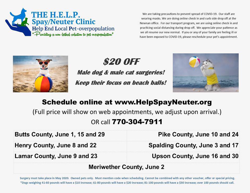 HELP SPAY NEUTER CLINIC - Newnan GA - Hours, Directions, Reviews ...