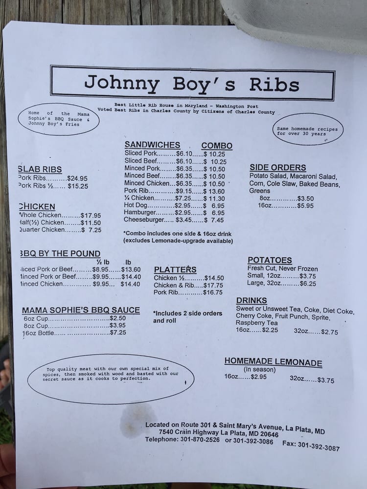 Johnny Boy's Ribs, La Plata - Menu, Reviews (55), Photos (12 ...