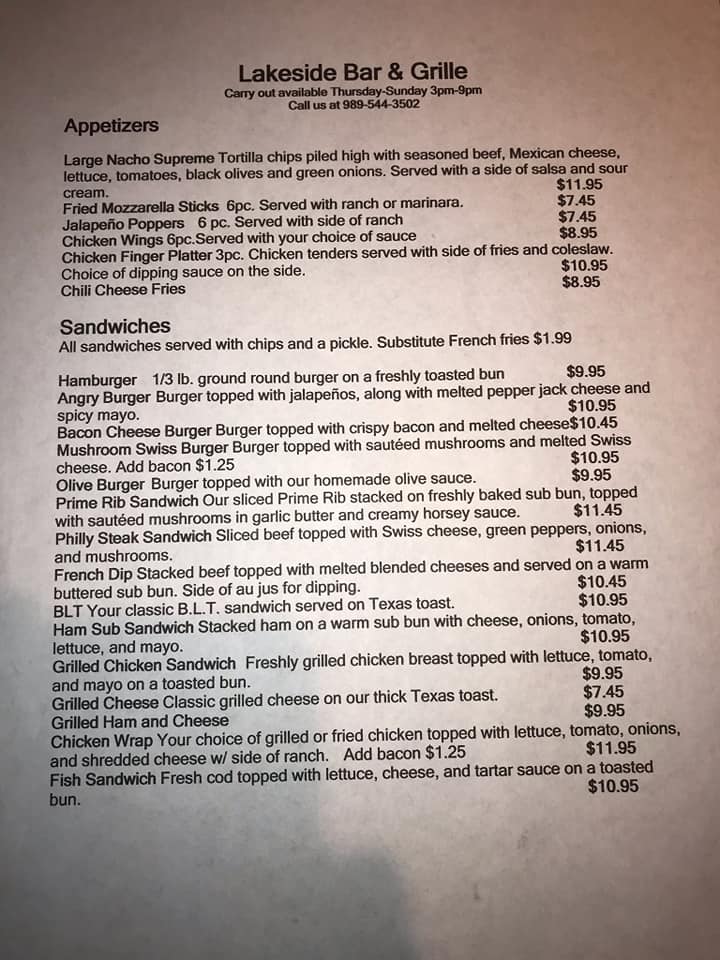 Lakeside Bar & Grille, Lake - Menu, Reviews (143), Photos (34 ...