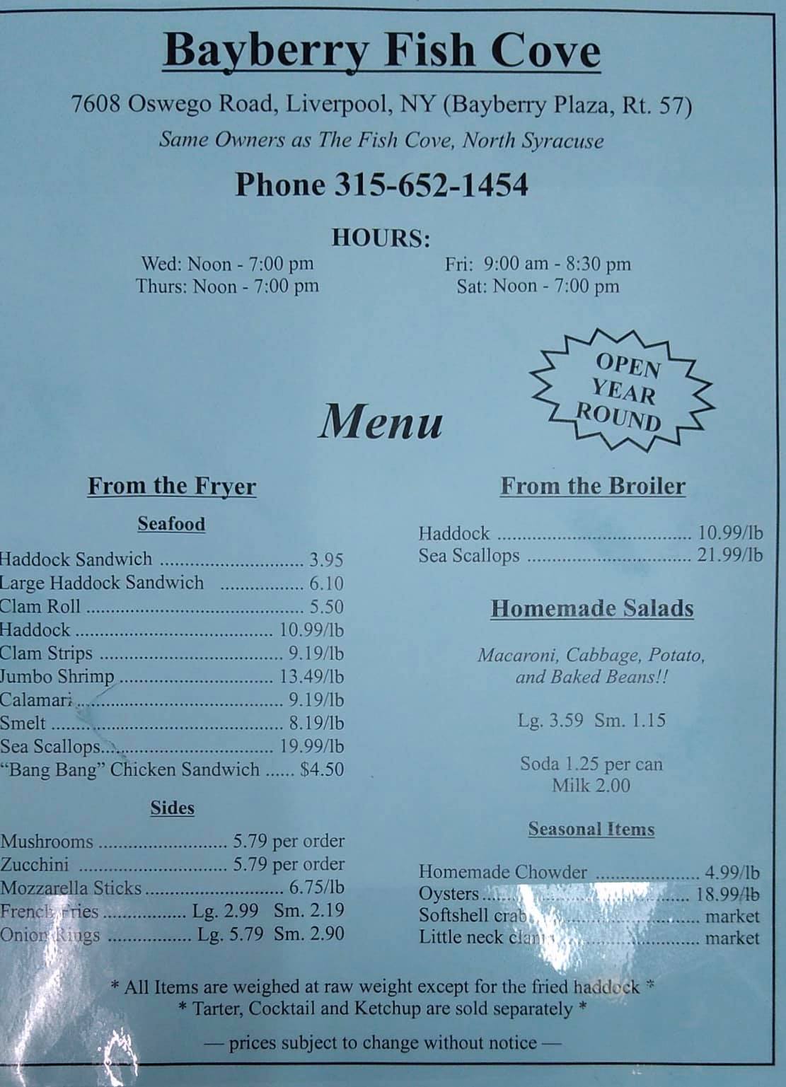 Bayberry Fish Cove, Liverpool - Menu, Reviews (97), Photos (27 ...