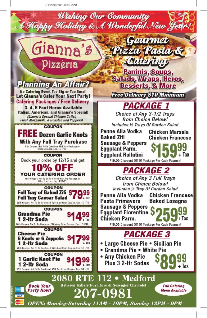 Medford, NY Restaurants Open for Takeout, Curbside Service and/or ...