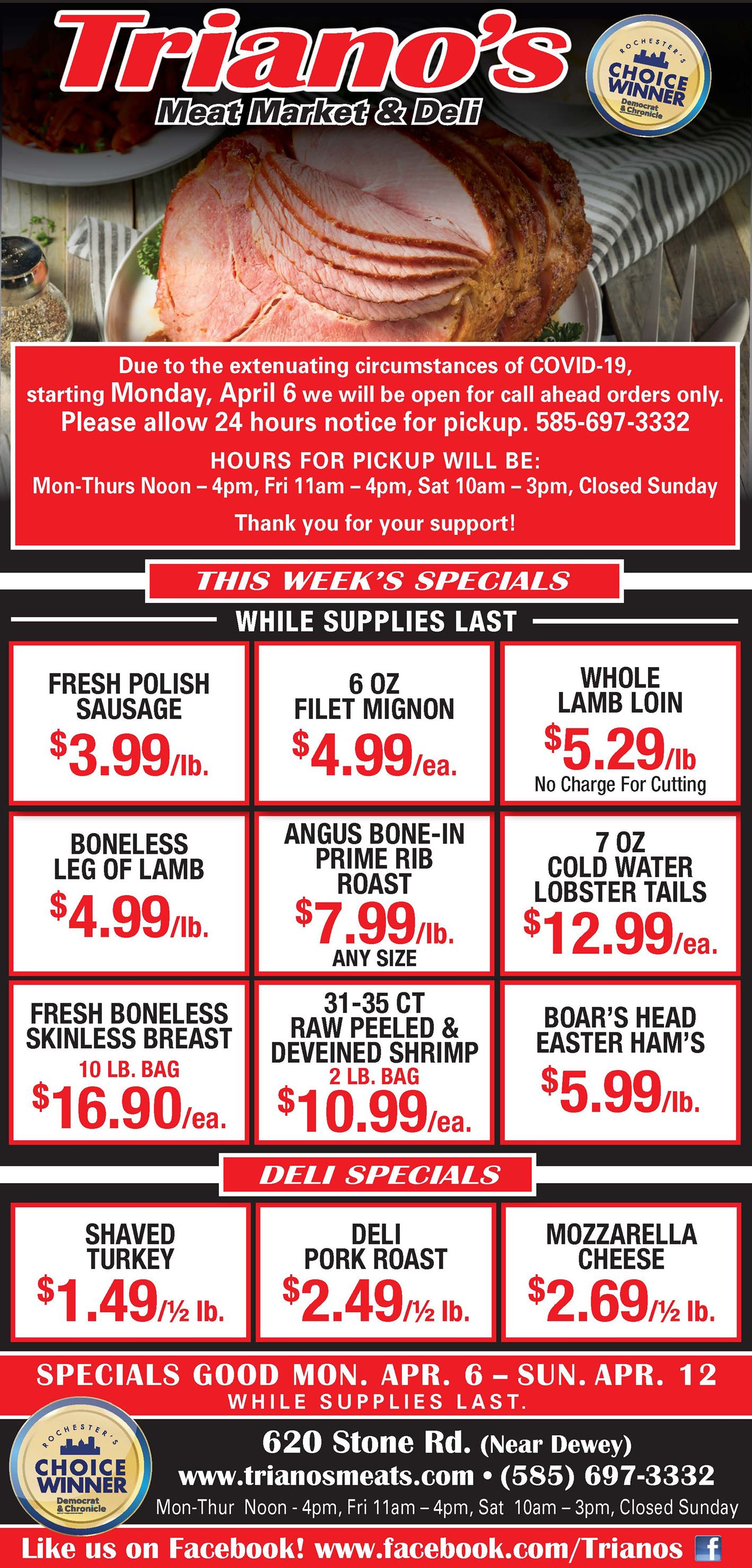 TRIANO'S MEAT MARKET - Rochester NY - Hours, Directions, Reviews ...