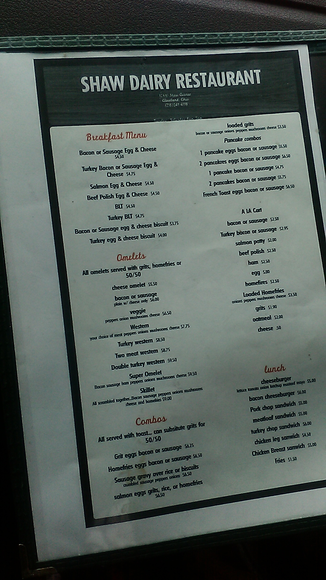 Shaw Dairy Restaurant, Cleveland - Menu, Reviews (126), Photos (13 ...