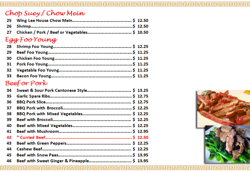 Wing Lee Take Out, Manotick - Menu, Reviews (86), Photos (23 ...
