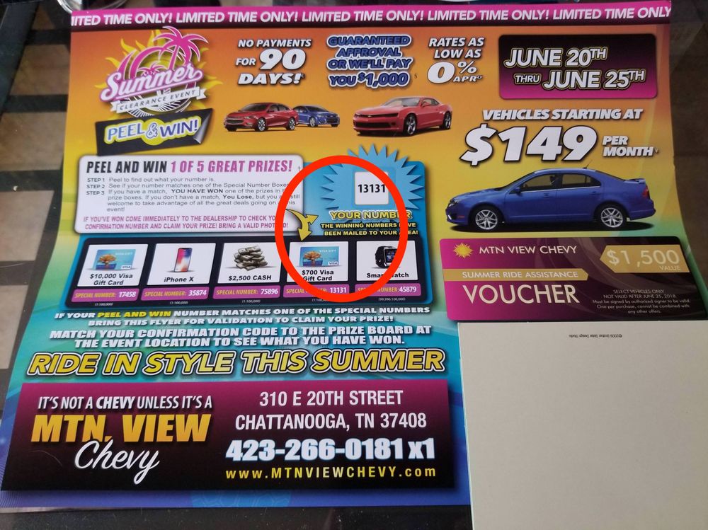 MTN. VIEW CHEVROLET - Chattanooga TN - Hours, Directions, Reviews ...